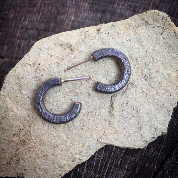 Black Hoop Earrings - Etsy