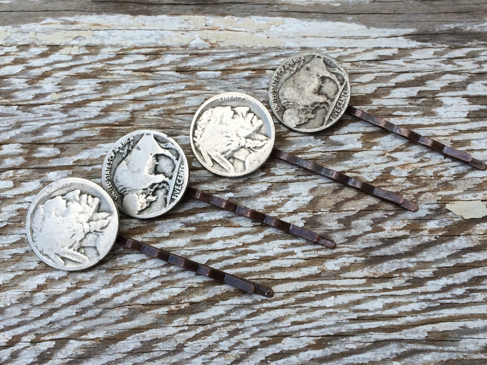 Vintage Coin Bobby Pins Unique Buffalo Nickel Hair Jewelry - Etsy