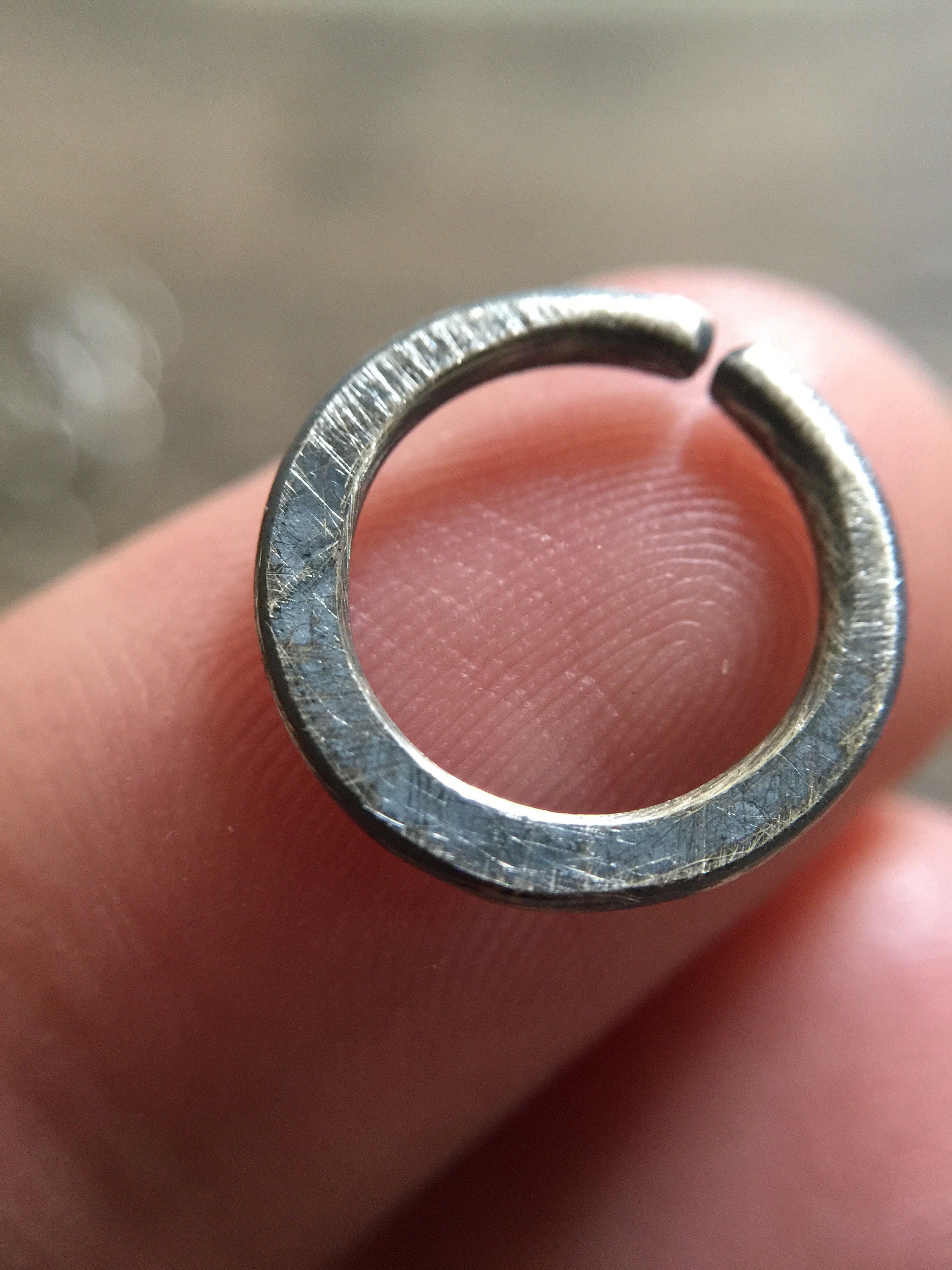 14g Gauge Rustic or Polished Sterling Silver 10mm Continuous | Etsy