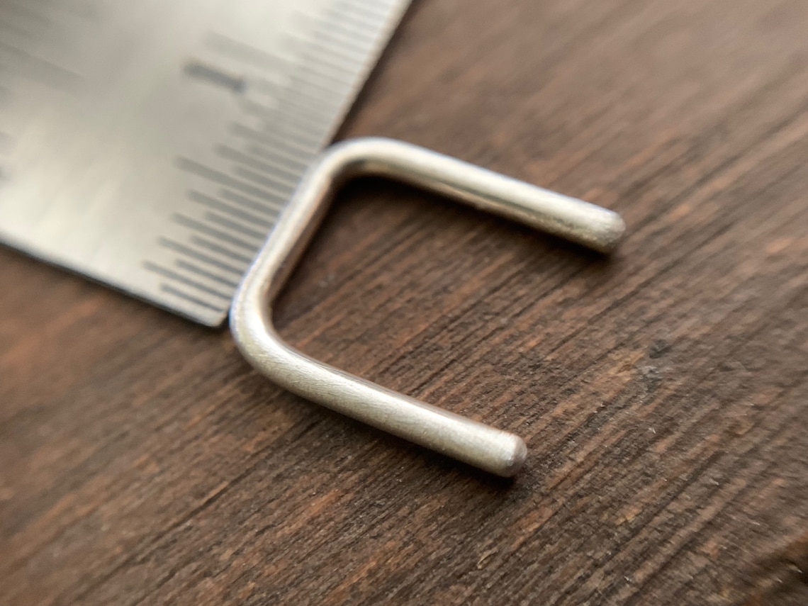 16g Gauge Septum Staple Retainer Square Nose Ring .925 - Etsy