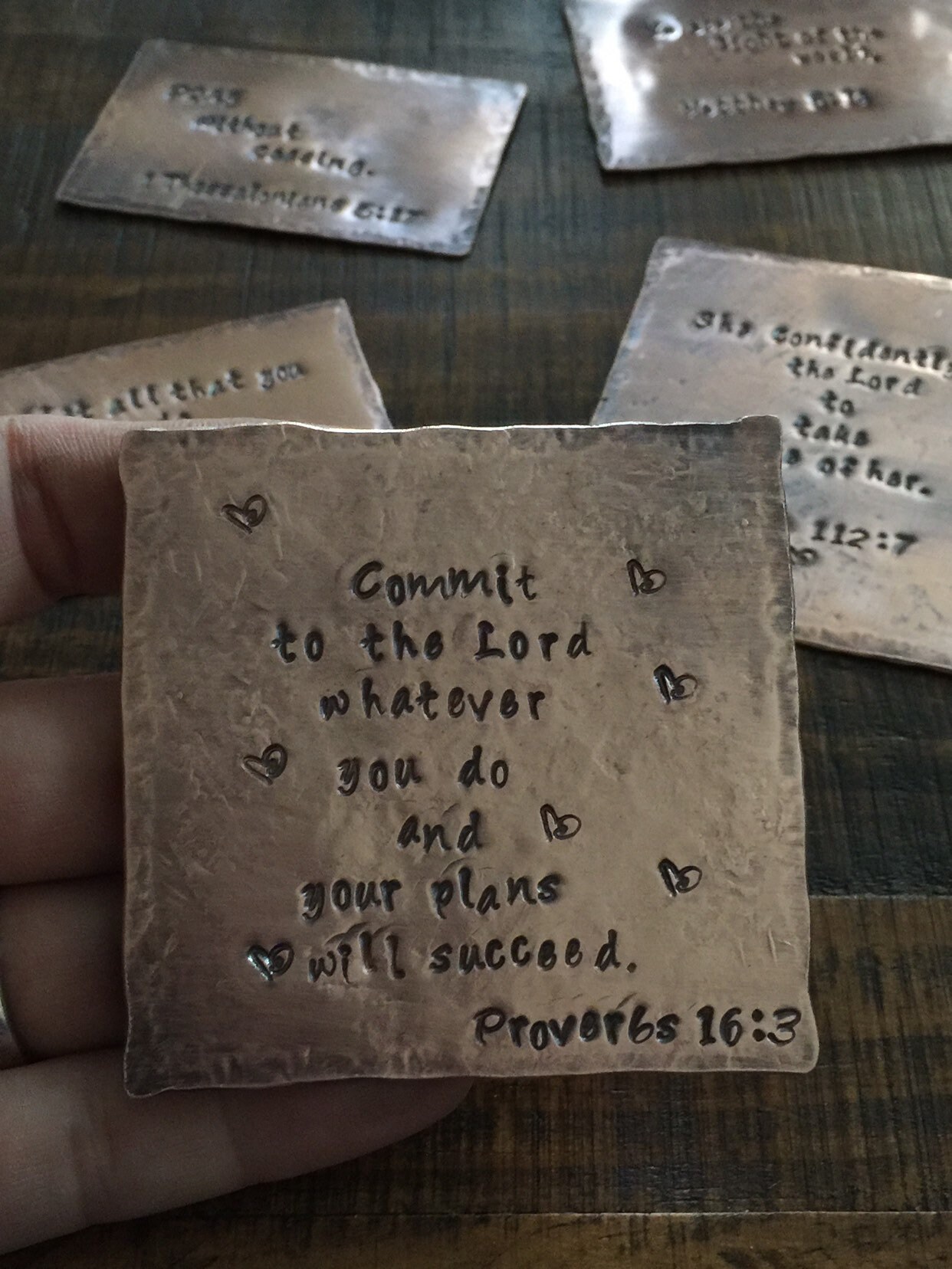 Stamped Bible Quote Scripture Verse Custom Engraved Copper | Etsy