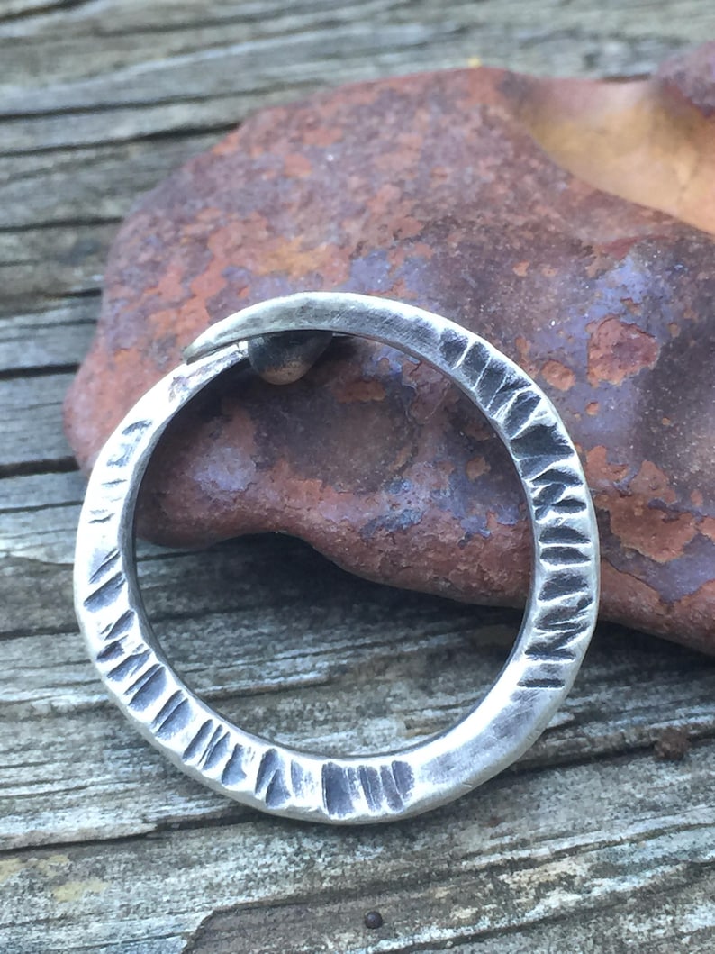 Sterling Silver & Bronze Pebble Bypass Ring Unisex Men's - Etsy