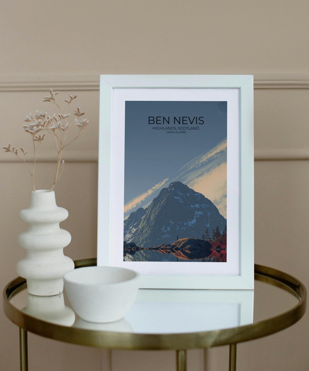 Ben Nevis Print - Ben Nevis Peak Poster - Hiking Poster ...
