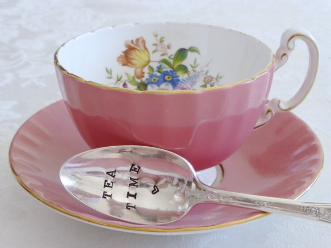 Tea Time Hand Stamped Spoon Vintage Gift Every Day Vintage Tea and ...