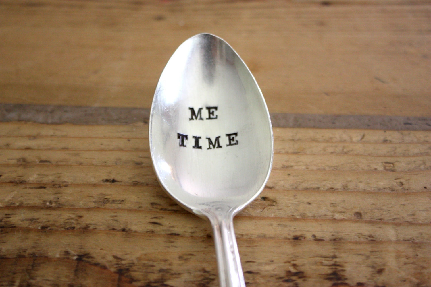 Me Time Hand Stamped Spoon Vintage Gift Every Day - Etsy