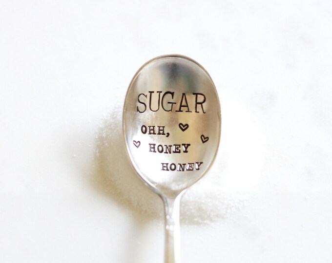 Sugar Ohh Honey Honey Honey Spoon Sugar Spoon. Stamped - Etsy