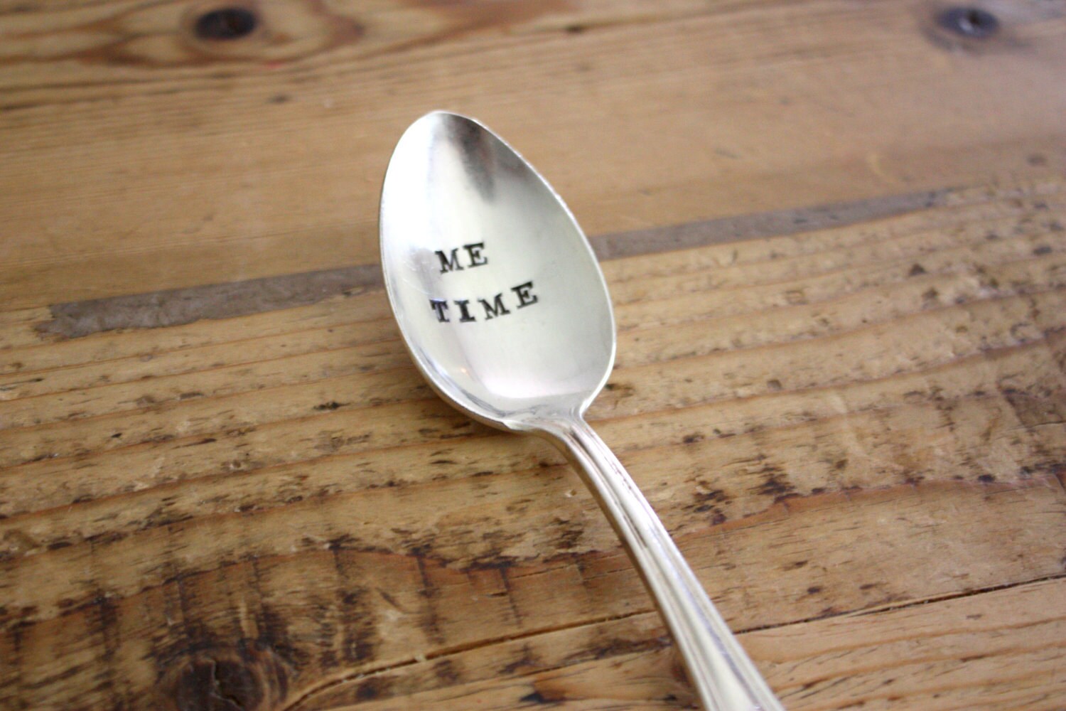 Me Time Hand Stamped Spoon Vintage Gift Every Day - Etsy