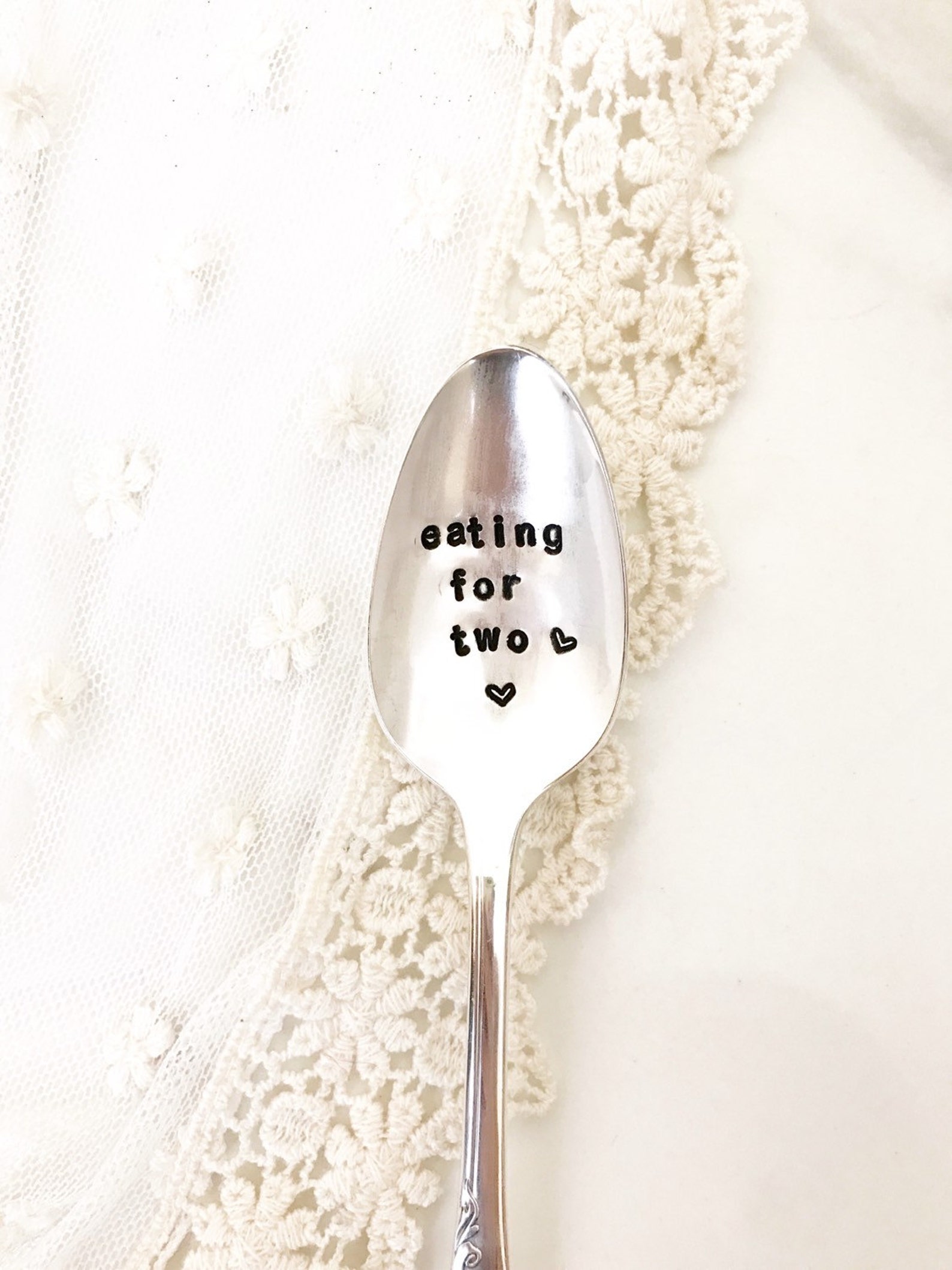 Eating For Two. Baby Announcement spoon. Baby Shower Gift. | Etsy