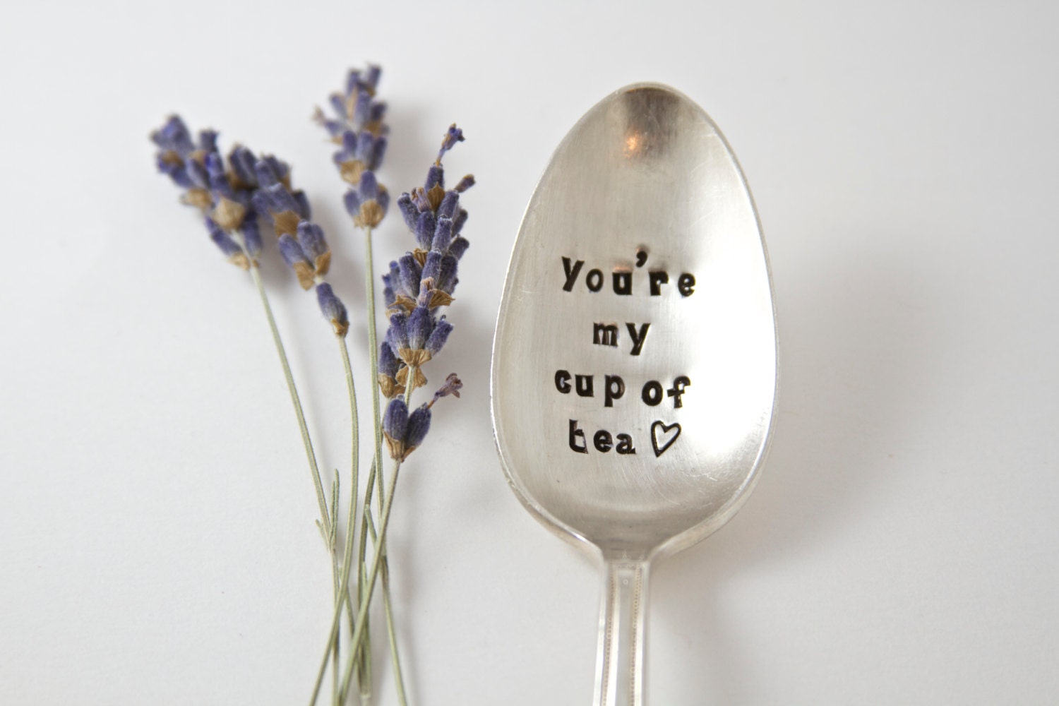 Stamped Spoon You're My Cup of Tea. Hand Stamped Spoon. | Etsy