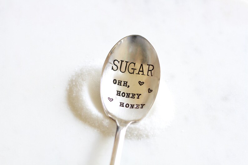 Sugar Ohh Honey Honey Honey Spoon Hand Stamped Honey - Etsy