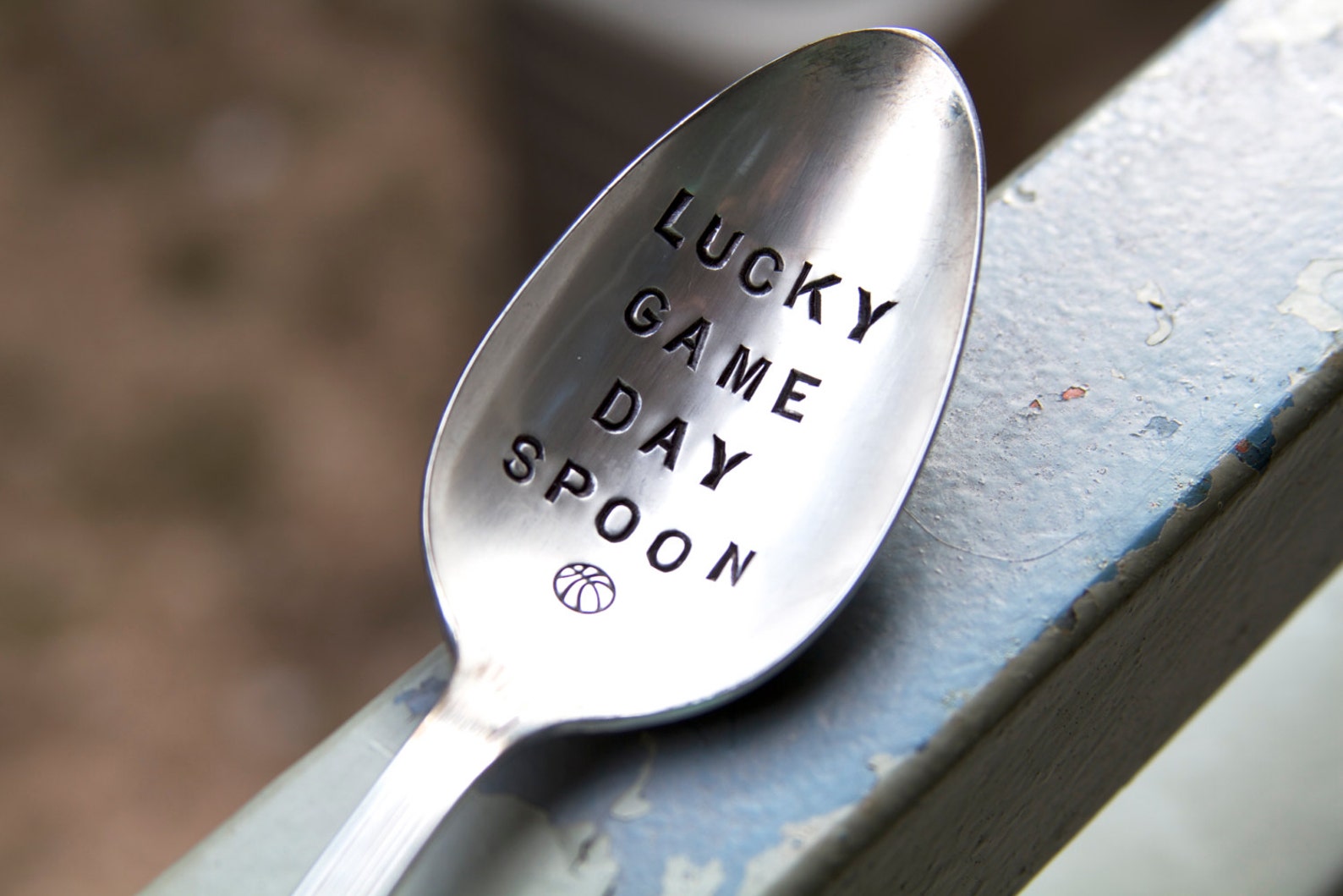 Lucky Game Day Spoon Hand Stamped Sports Spoon Sports - Etsy