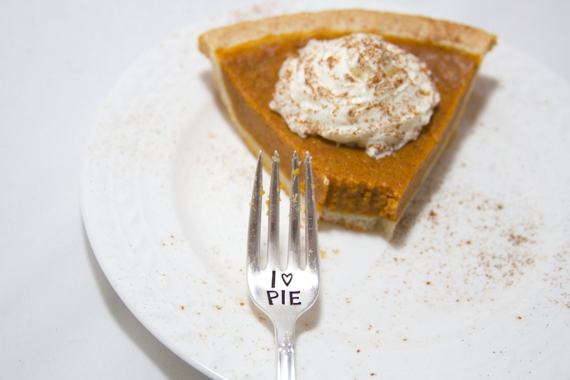 I Love Pie Stamped Fork Vintage Gift Gift for food | Etsy