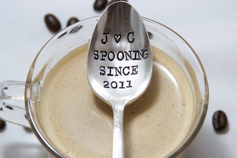 Anniversary Spoon: Spooning Since Custom Year. Stamped Spoon | Etsy