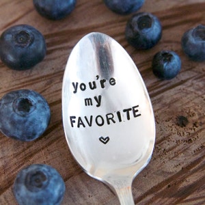 You're My FAVORITE Hand Stamped Vintage Spoon for Such - Etsy