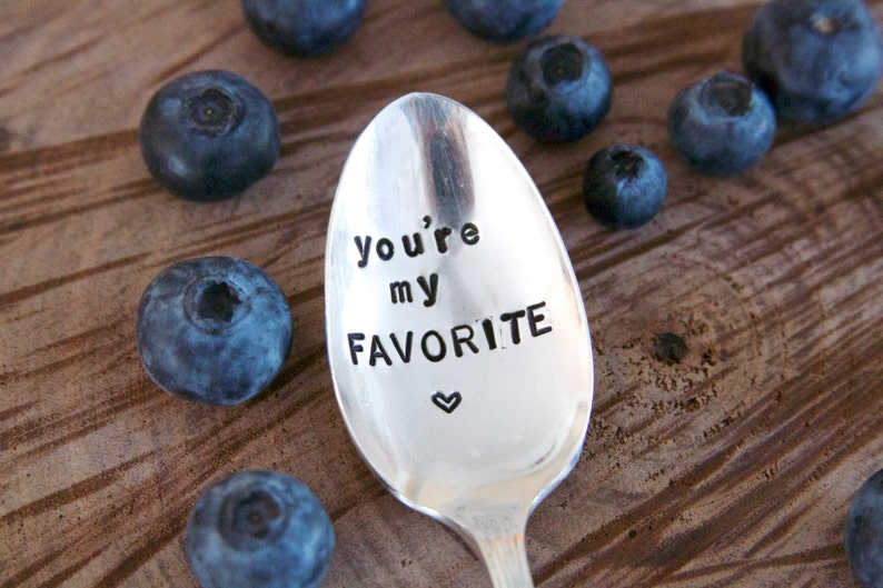 You're my FAVORITE Hand Stamped Vintage Spoon For Such | Etsy