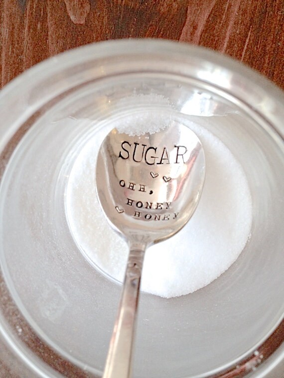 Sugar Ohh Honey Honey Honey Spoon Sugar Spoon. Stamped - Etsy