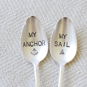 My Anchor and My Sail. Popular Wedding Spoon Set. Nautical Wedding ...
