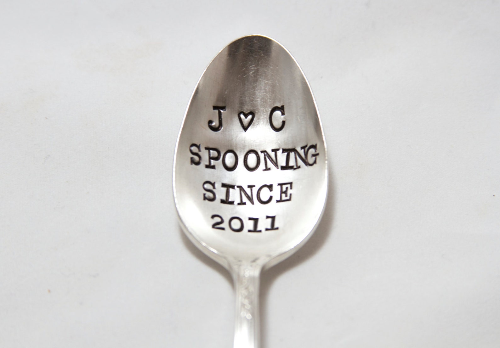 Anniversary Spoon: Spooning Since Custom Year. Stamped Spoon | Etsy