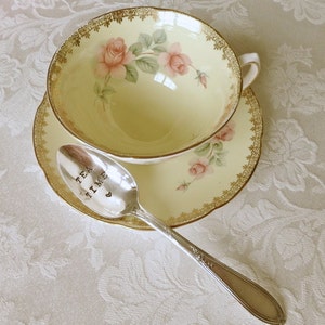 Tea Time Hand Stamped Spoon Vintage Gift Every Day Vintage Tea and ...