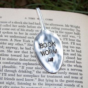 Book Worm Bookmark Spoon Bookmark, the Perfect Gift for a Bookworm Gift ...