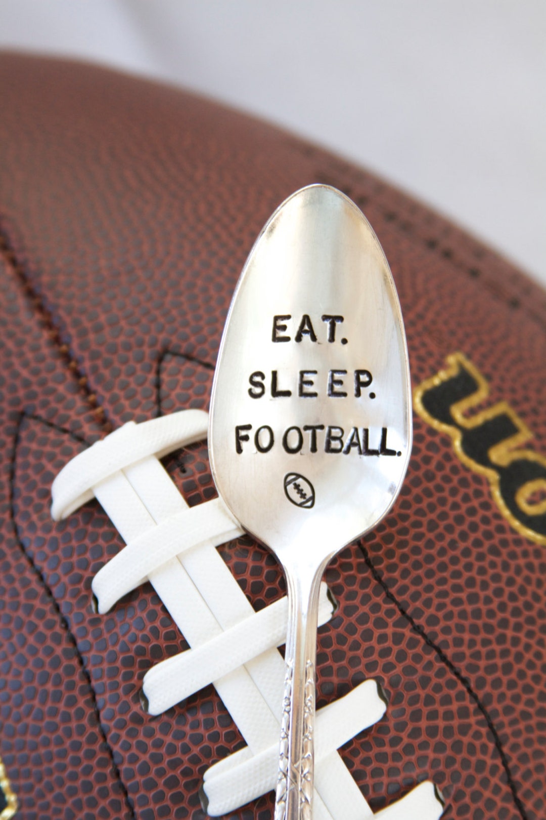 Eat. Sleep. Football. Stamped Spoon for Men Football Gift Vintage Gift ...