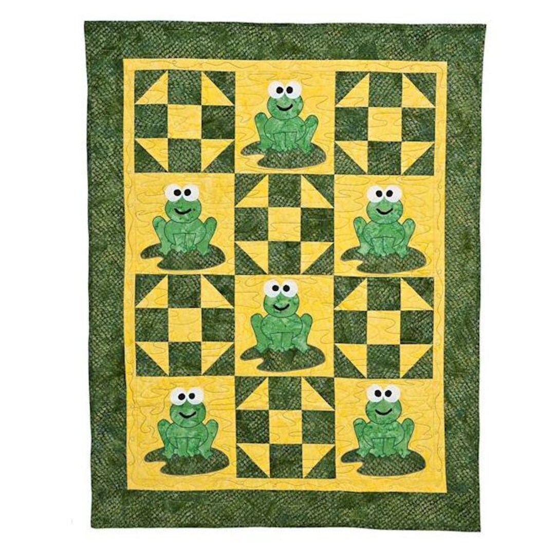 Frank the Frog Quilt Pattern, Baby Nursery Applique, Beginner Friendly ...