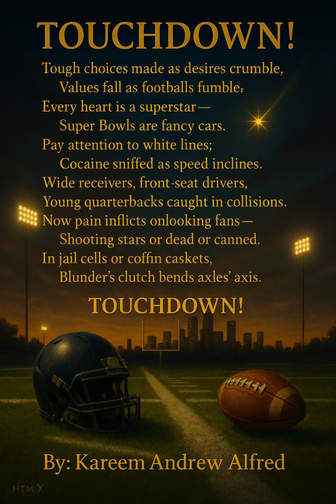 Touchdown! – Sports Poetry Art Print | Fame, Pressure & Consequence ...