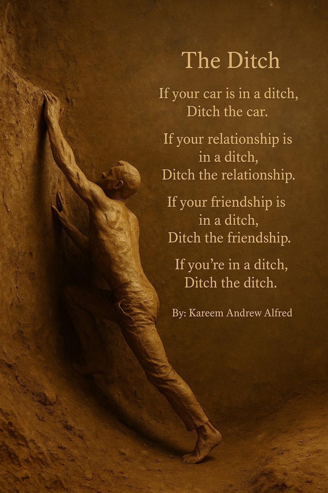 The Ditch – Motivational Poetry Art Print | Letting Go & Self ...