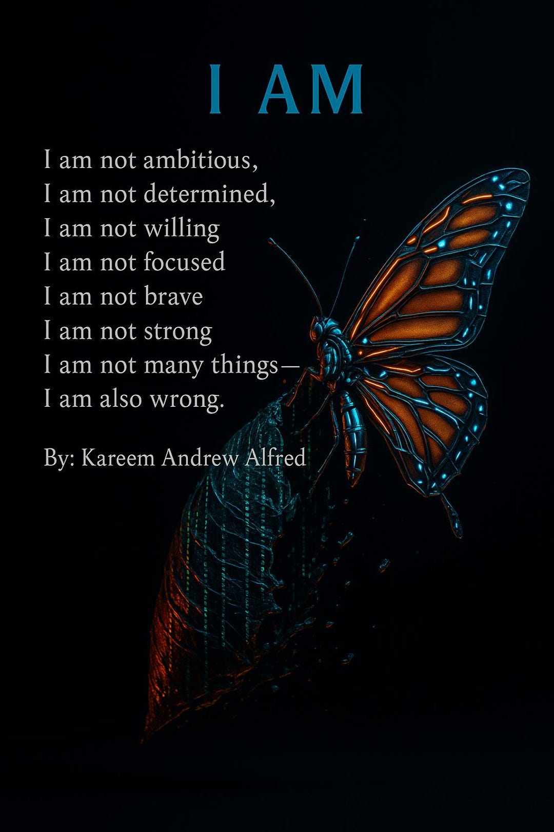 I Am – Self-reflection Poetry Art | Identity, Humility & Transformation ...