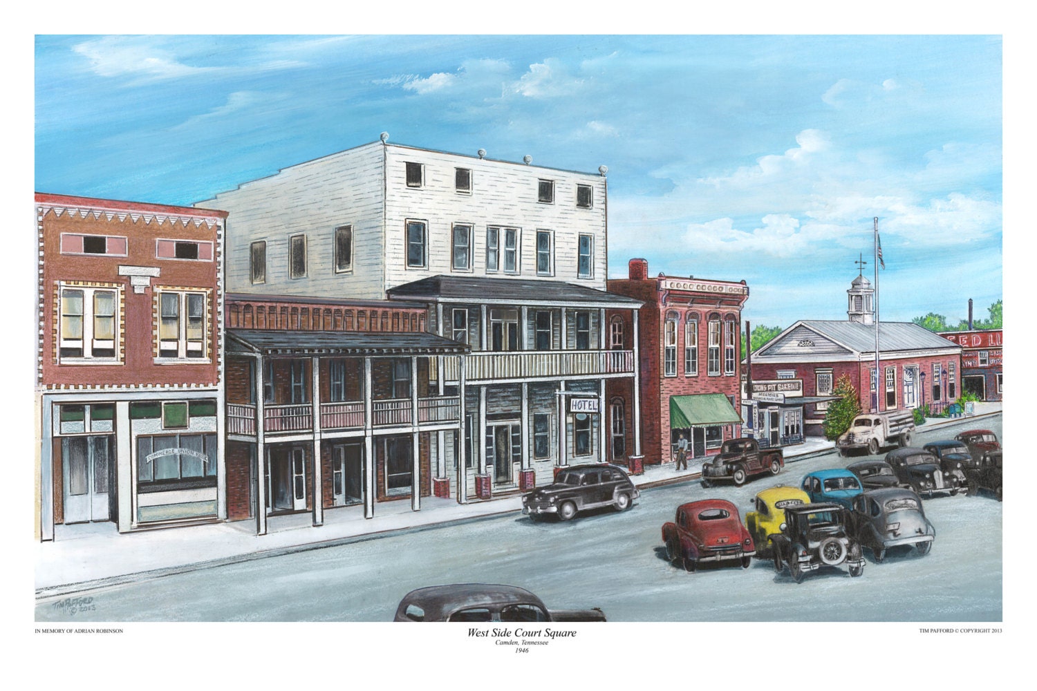 West Side Court Square Camden, TN 1946 - Etsy