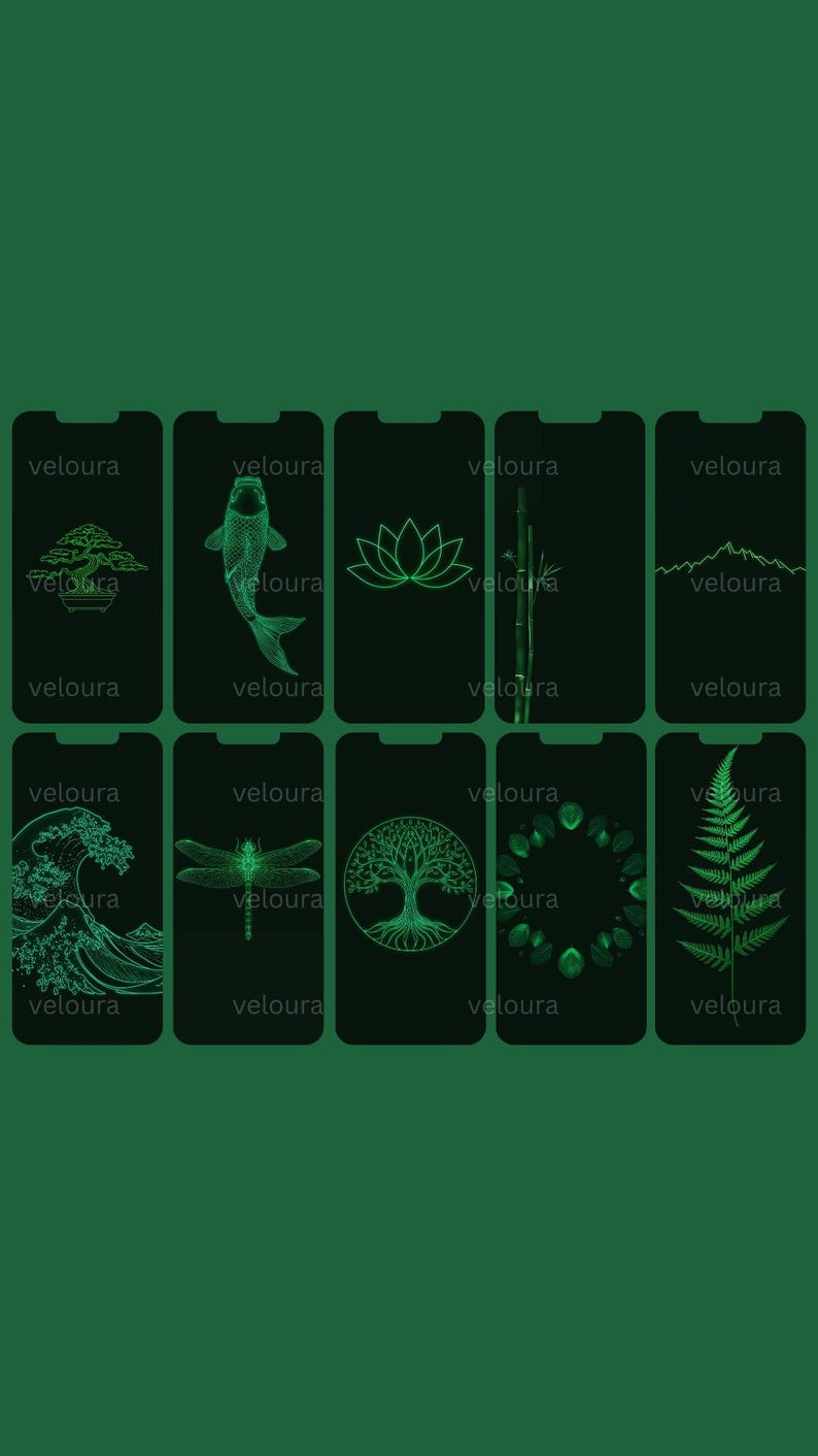 Emerald AMOLED Phone Wallpapers Bundle | Luxury Green AMOLED ...