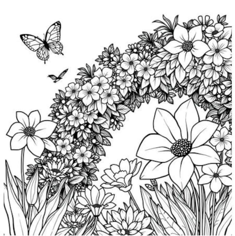 Coloring Book 400 Pages Printable Adult & Kids Instant Download Simple ...