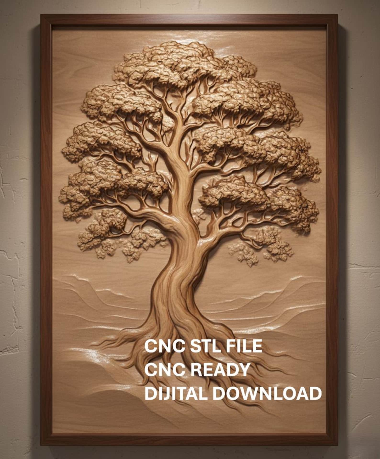 Tree of Life 3D Model STL, Wall Decor Plaque, CNC Files for Wood ...
