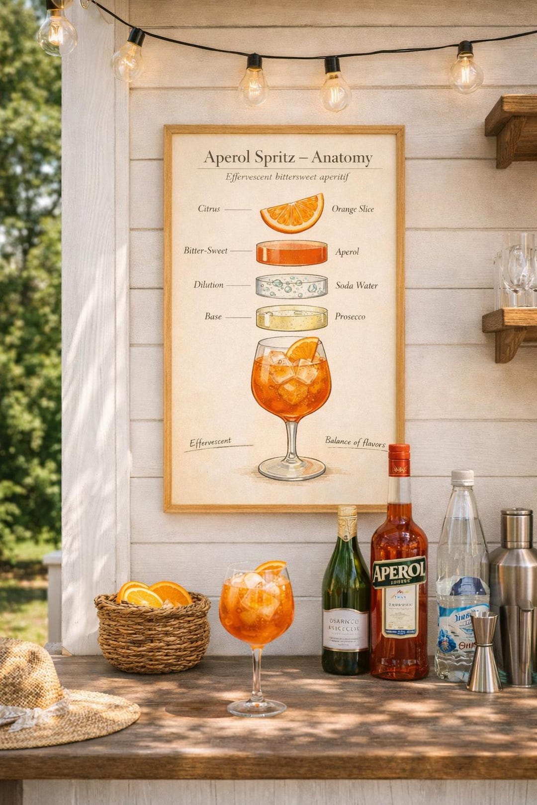 Aperol Spritz Anatomy Rolled Poster | Cocktail Diagram Art Print - Etsy
