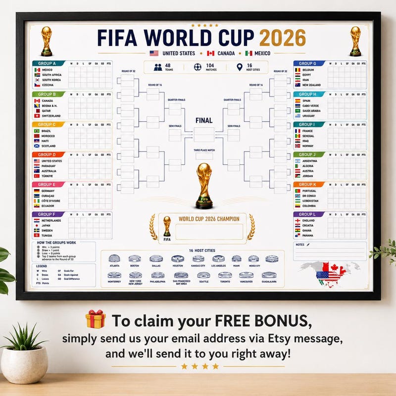 Fifa Printable Bracket - Etsy