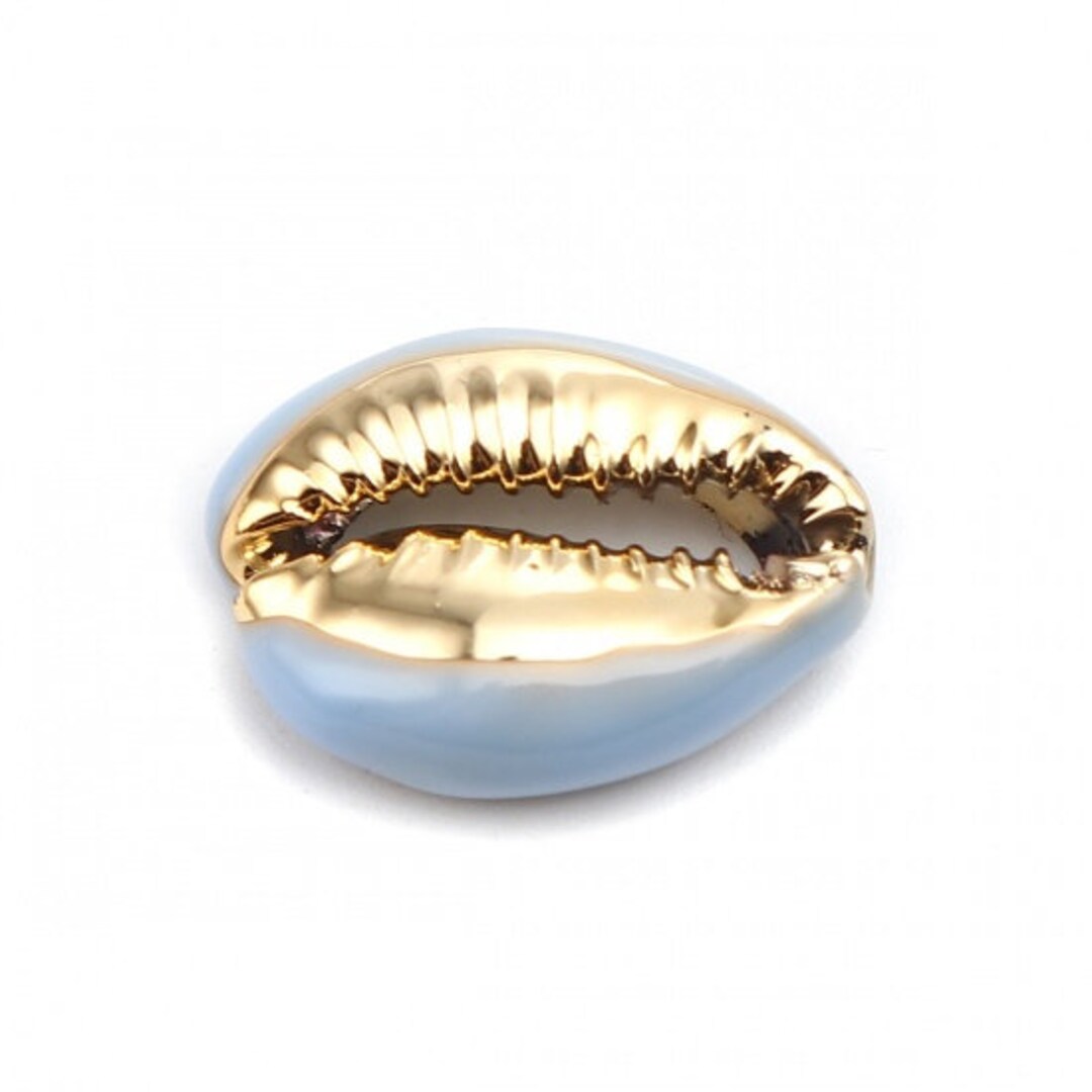 Perles Cauris Bleu 24 X 16 Mm émaillée En Métal Doré Pendentif Coquillage Cauri Doré Et Bleu - Etsy