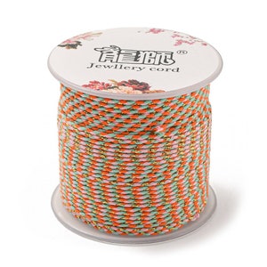 Cordon En Coton Tressé Fil Doré 1,5mm-2mm Cordon Multicolore Cordon ...