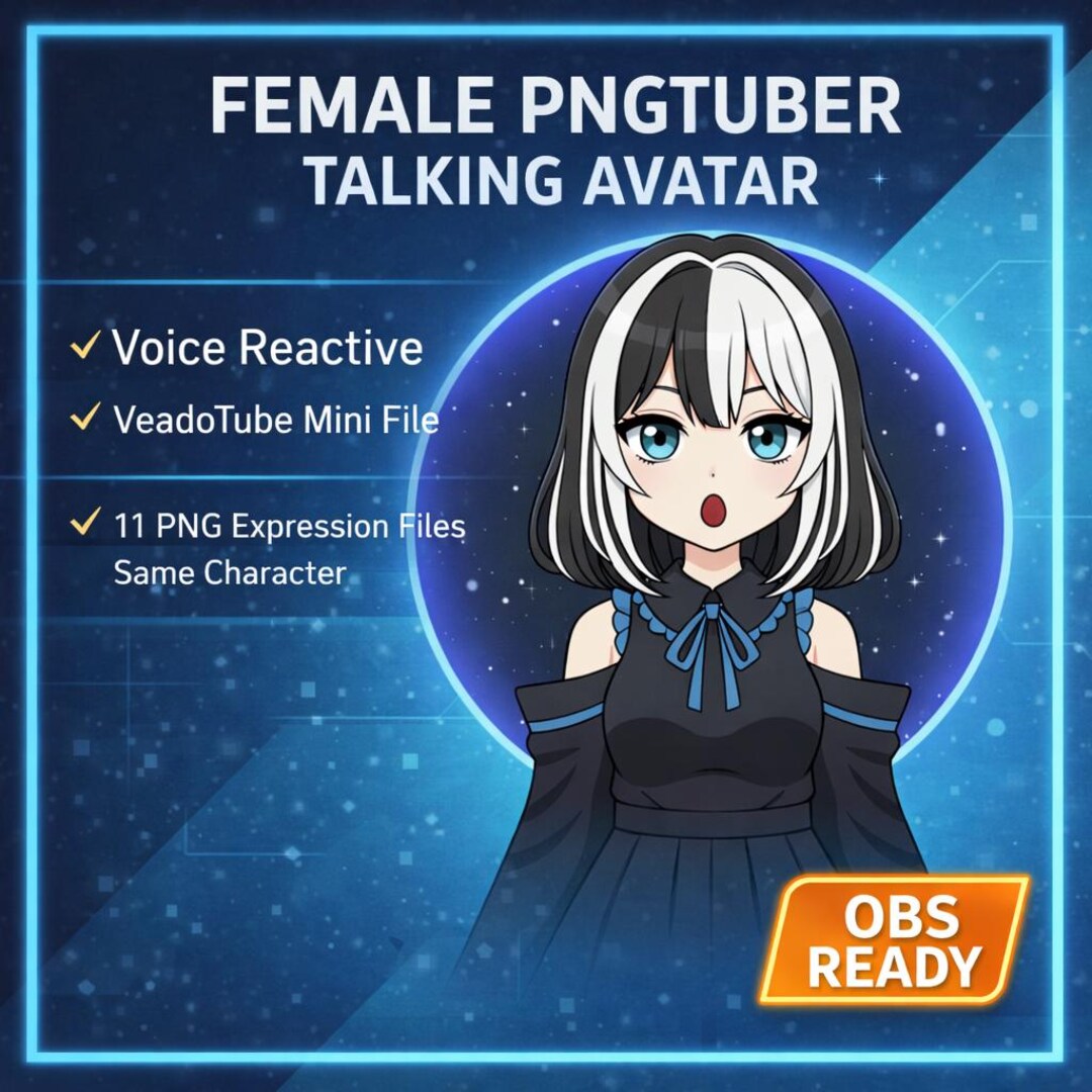 Female Pngtuber Talking Avatar – Voice Reactive – Veadotube Mini File ...