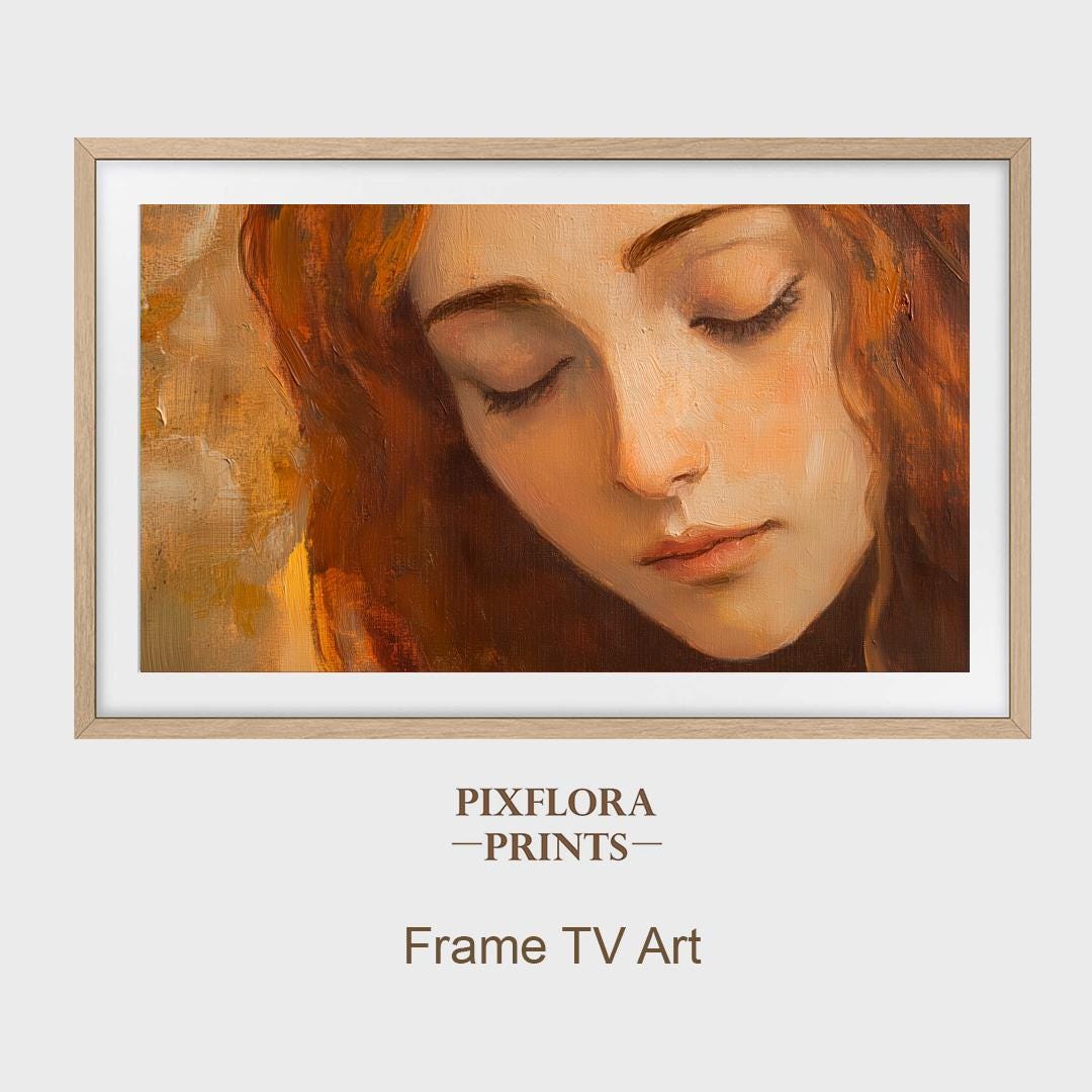 Classical Mary Magdalene Portrait Frame TV Art, Moody Romantic TV Wall ...