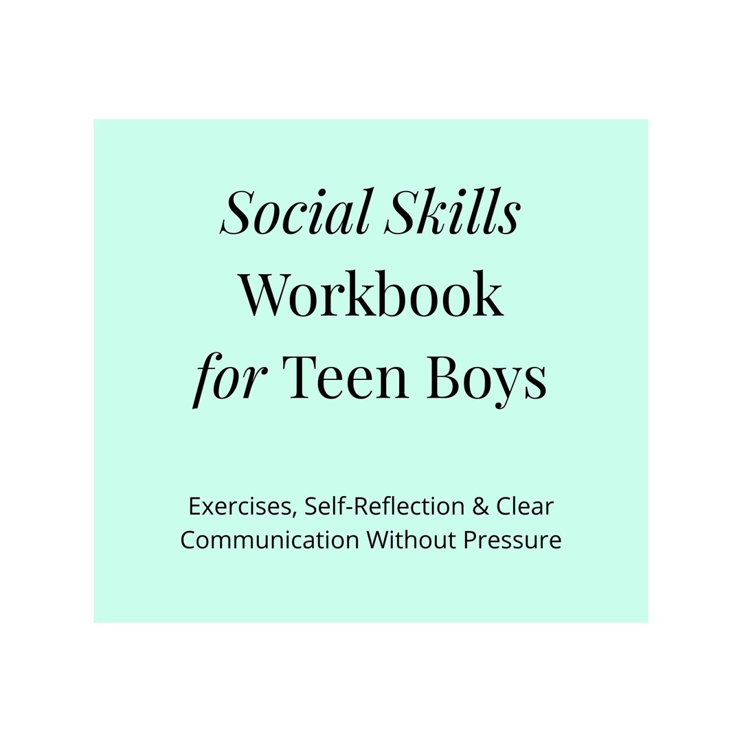 Teen Boys Social Skills Workbook – Confidence & Communication (PDF ...