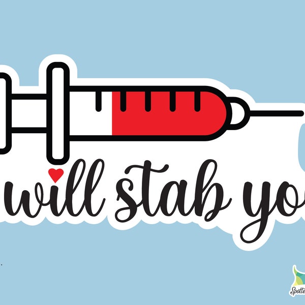 I Will Stab You Sticker - Etsy