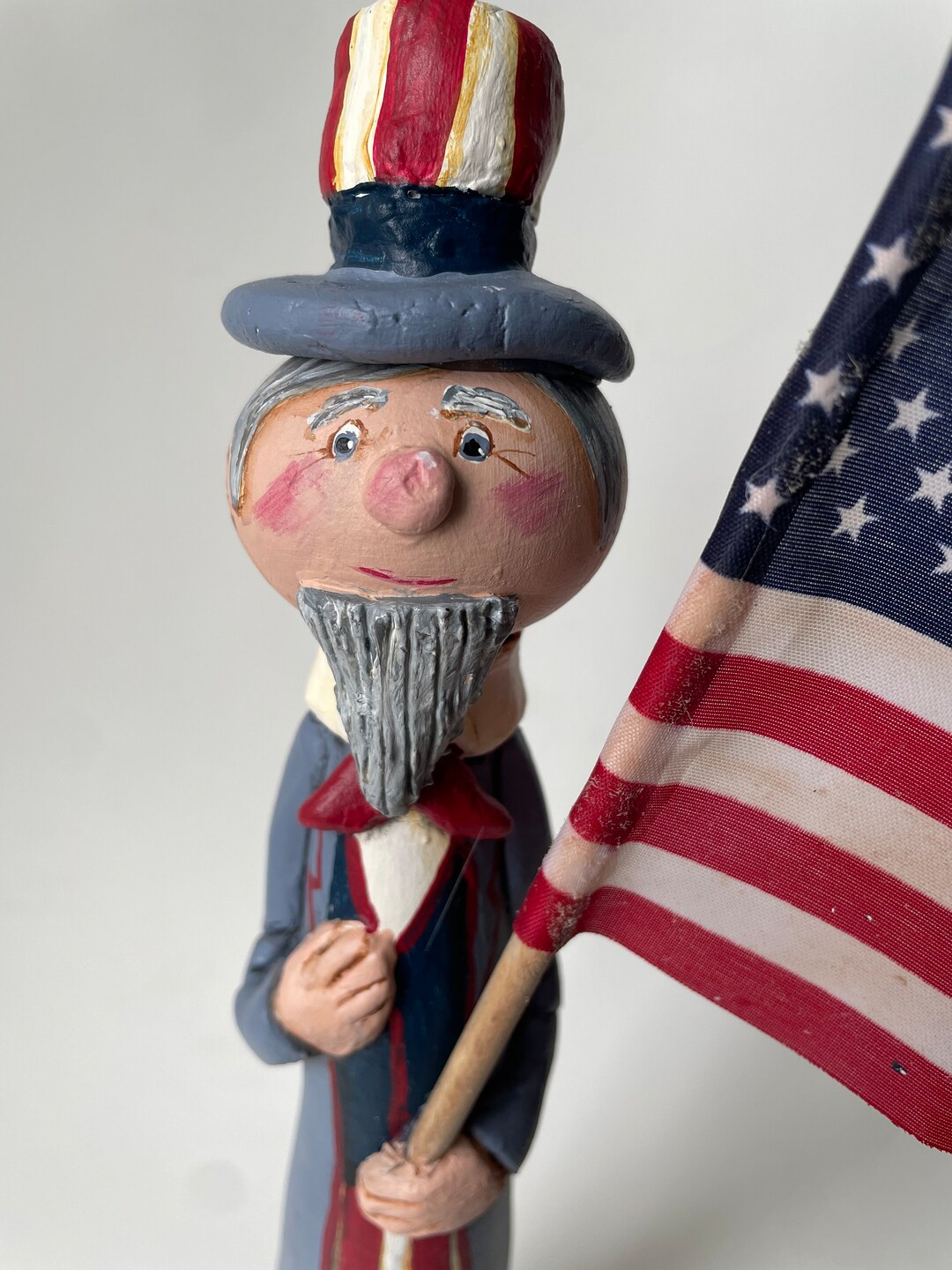Uncle Sam Patriotic Gourd Figure USA Figurine Gourd Folk Art Uncle Sam ...