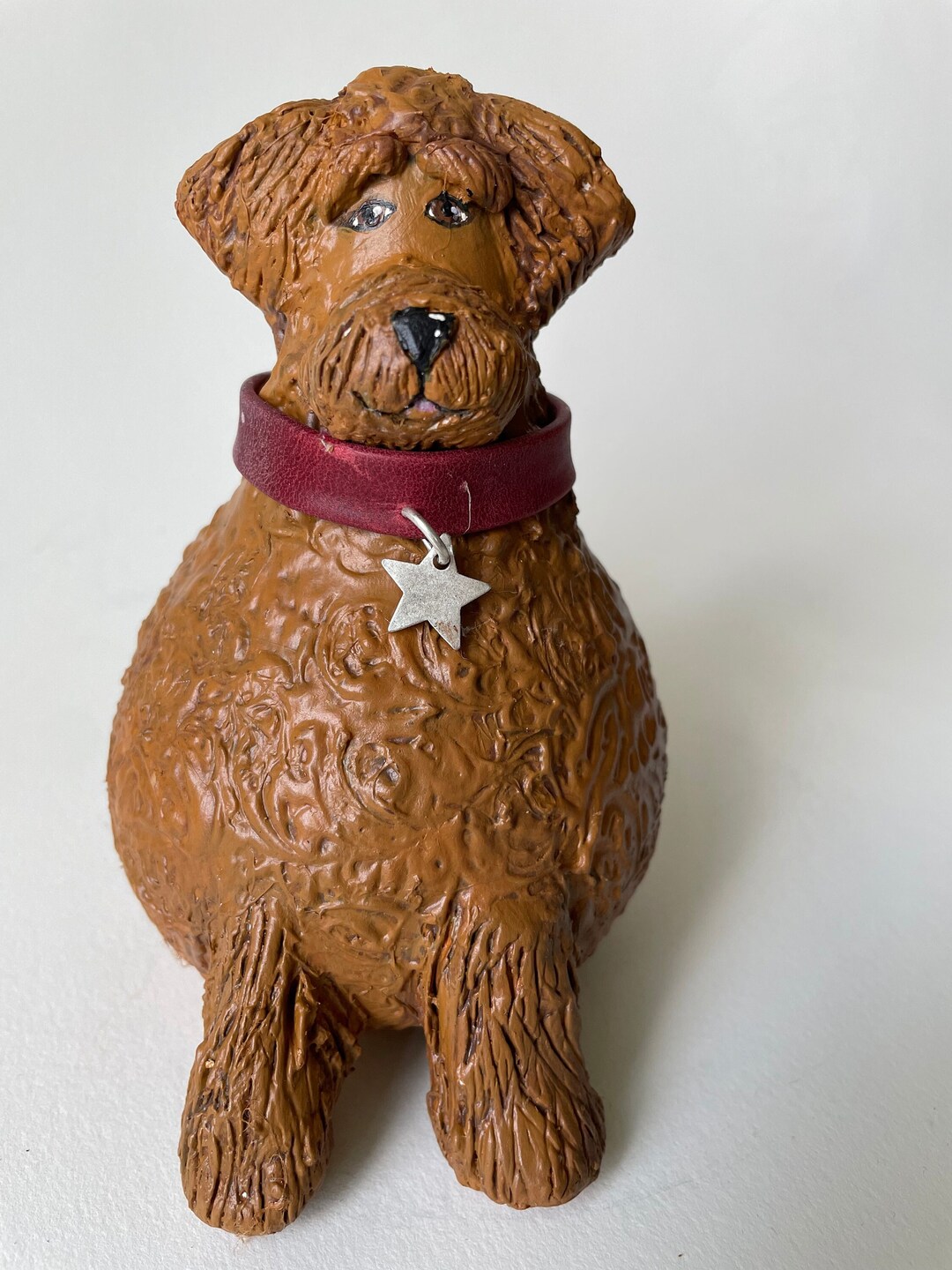 Labradoodle Dog Gourd Figure Folk Art Dog Figure Dog Art Gourd Dried ...