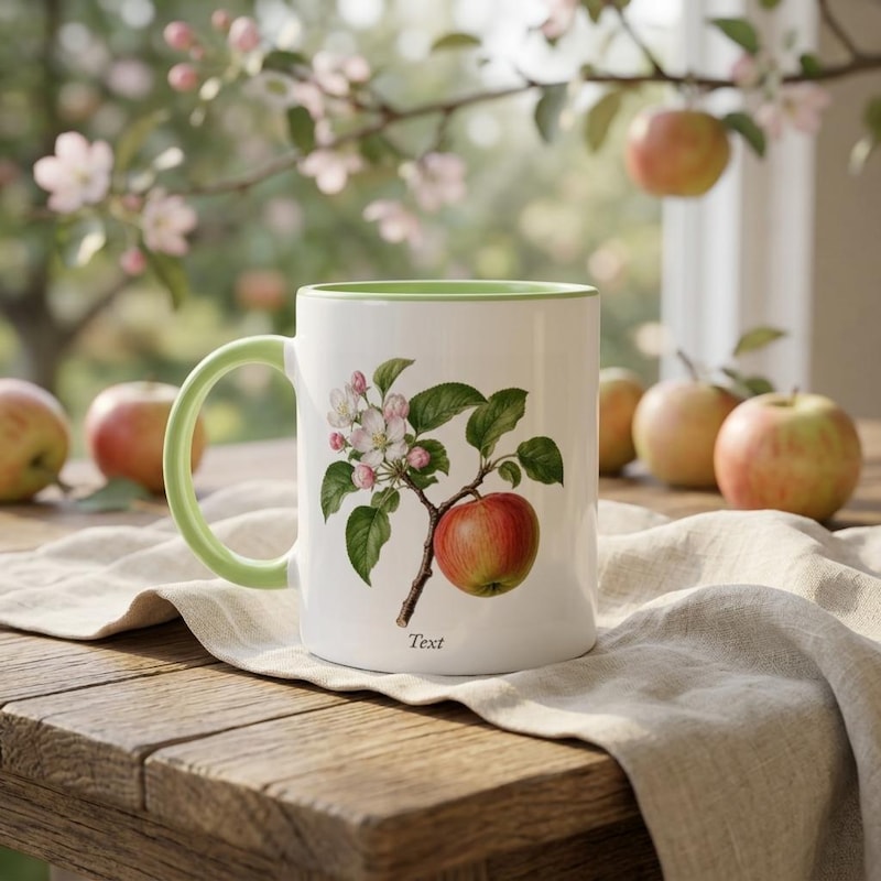 Apfel motiv tasse - Etsy.de