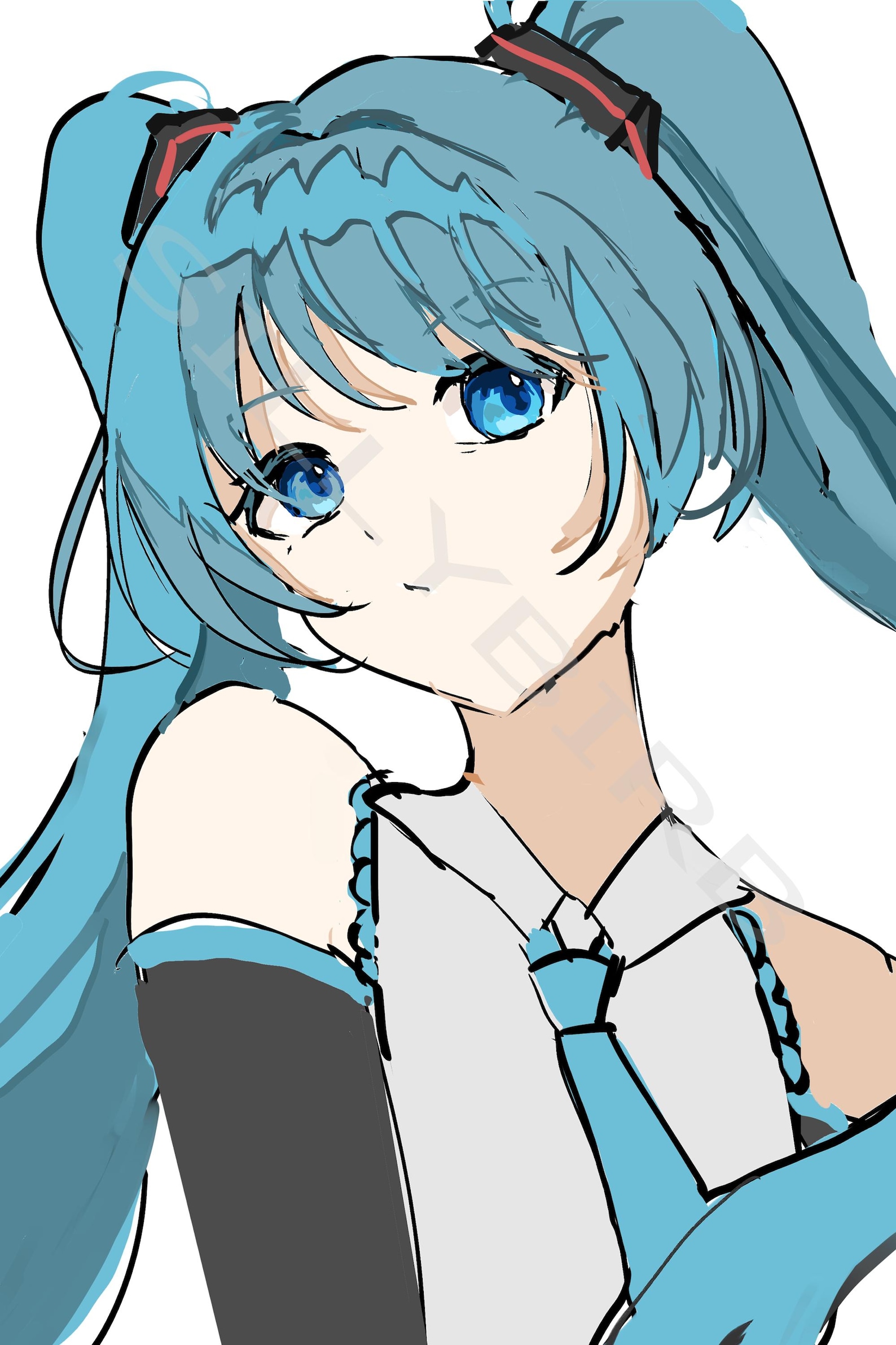 Hatsune Miku Poster Vocaloid Digital Art - Etsy