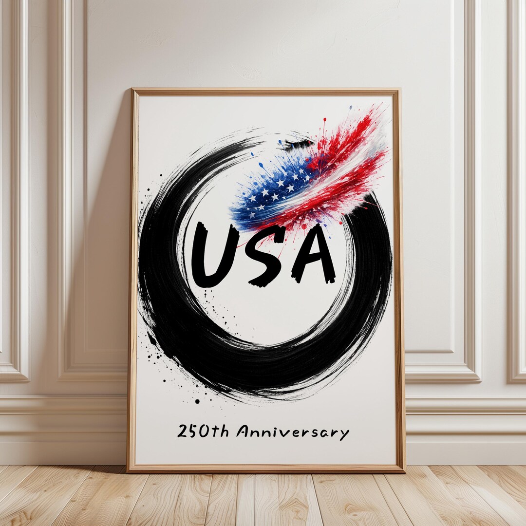 USA 250th Anniversary Enso – Patriot Spirit Circle - Etsy Canada