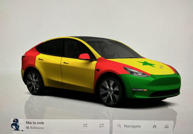 Tesla Y (pre-2025) Car Avatar Display - Senegal Version - Etsy Canada