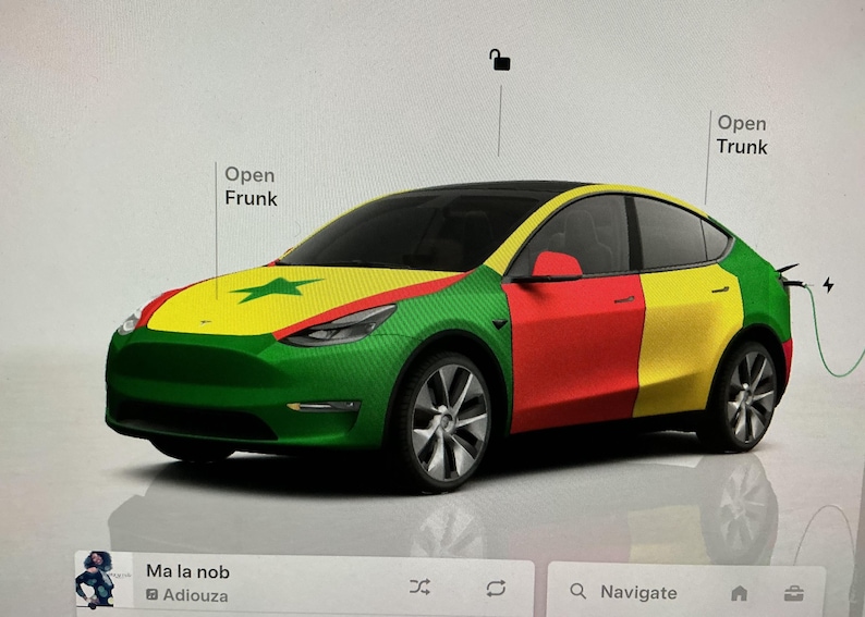 Tesla Y (pre-2025) Car Avatar Display - Senegal Version - Etsy Canada