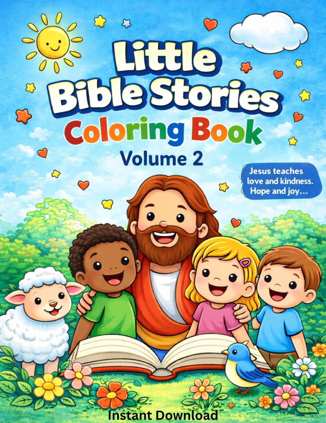 Little Bible Stories Coloring Book – Toddler Christian Activity ...