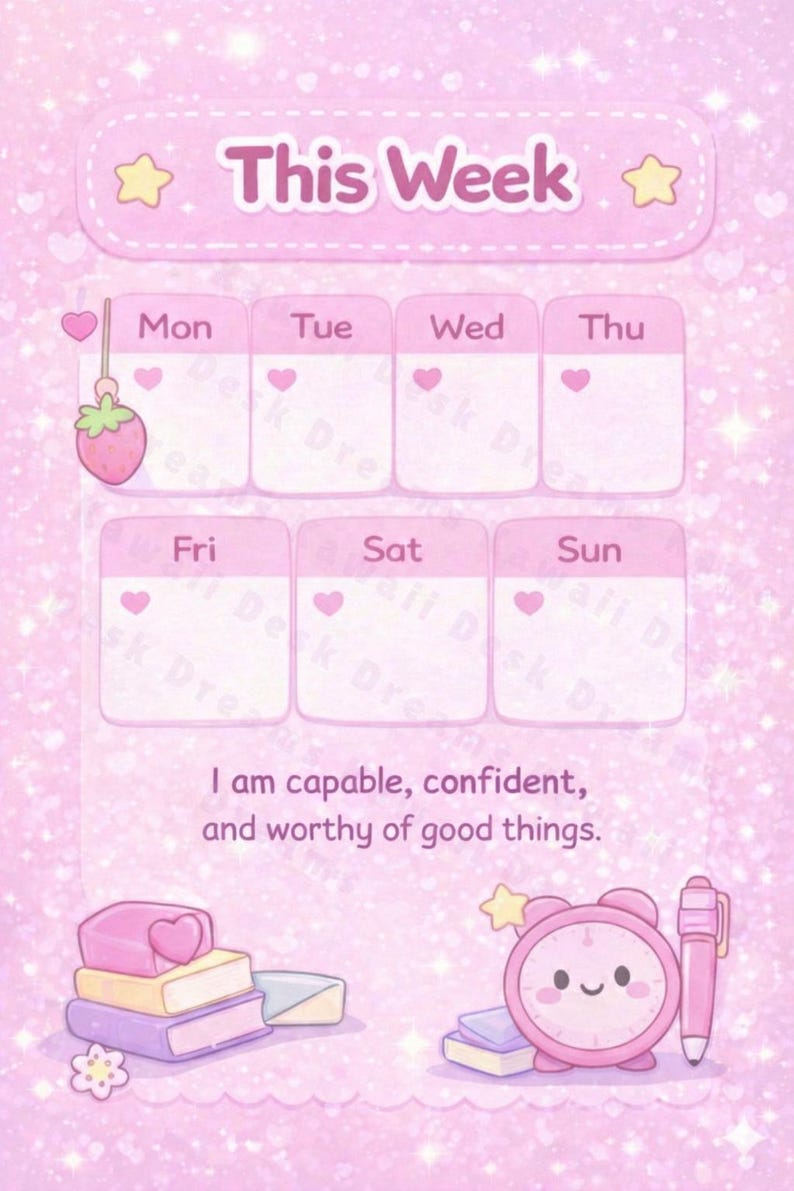 Kawaii Pastel Weekly Planner | Gentle Planning Pages (digital Download ...